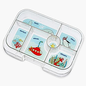 Yumbox Bento Lunch box for Kids (2-7); Leakproof 5-Compartment Design; Fits Standard Lunch Bags; Easy-Open Latch; Healthy Portion Control; Lightweight, Durable & BPA-Free (Surf Blue)