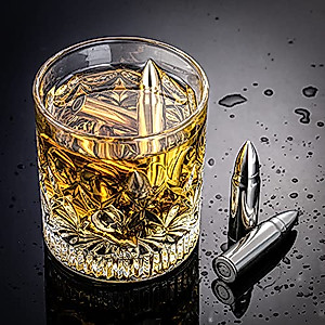 for Dad Men, Stainless Steel Whiskey Stone 6XL, Unique Christmas Birthday Stocking Stuffers Gift Ideas for Father Him, Chilling Ice Cubes Box Cool Gadgets Boyfriend Husband