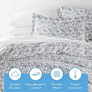 Linen Market Duvet Cover King Size (Navy) - Experience Hotel-Like Comfort with Unparalleled Softness, Exquisite Prints & Solid Colors for a Dreamy Bedroom – King Duvet Cover Set with 2 Pillow Shams