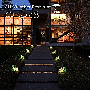 Garden Decor Adorable Frog Garden Sculptures & Statues Perfect Yard Art Gift Solar Garden Statues Create a Vibrant Landscape for Garden, Courtyard, Lawn, Walkway (1 PCS)