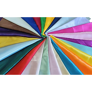 longshine-us 25pcs 11x8 Inches Premium Solids Pack Precut Solids Silk Fabric Squares Fabric Bundles for Sewing Quilt DIY Quilting Beginners