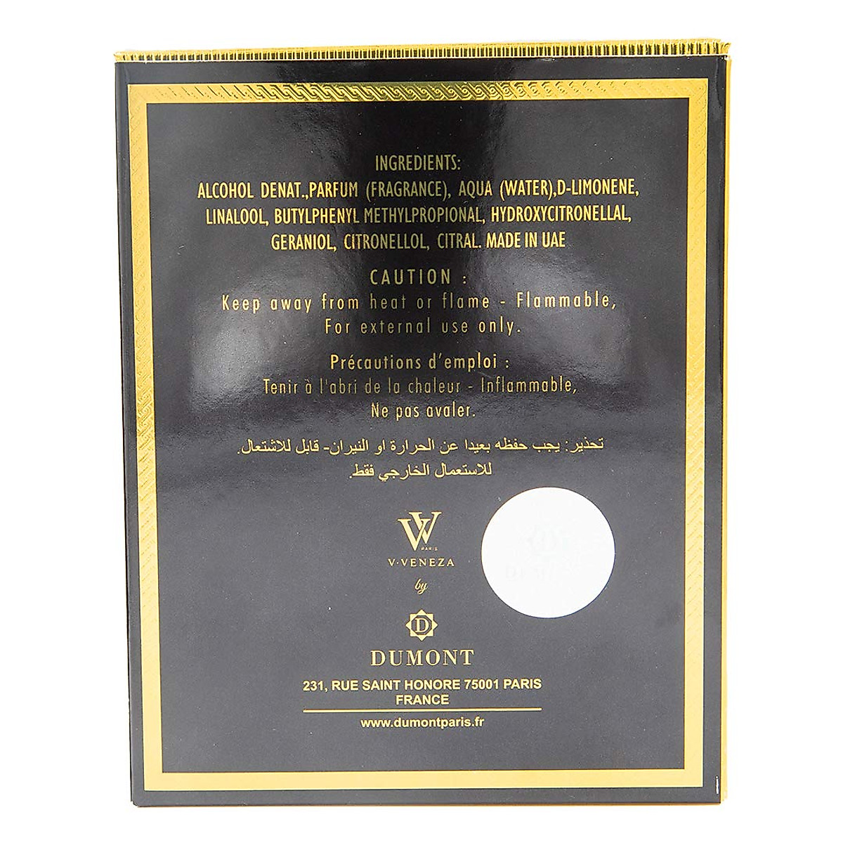 Dumont Exciting Insense - 3.4 oz - Eau De Parfum – Unisex Perfume for Men & Women - Lemon, Herb, Honey, Amber & Chocolate Scent - Long Lasting Cologne Mist & Body Spray - for Him & Her