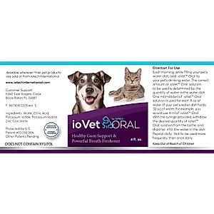 Recommended by Veterinarians Because it Simply Works Better. ioVet Oral Pet Water additive effortlessly Helps Your pet to The Clean, Healthy Mouth & Dazzling Fresh Breath You've Always Hoped for.