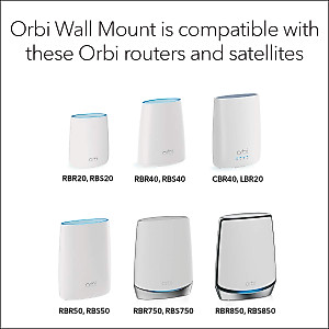 NETGEAR Orbi Wall Mount - Compatible with Orbi WiFi Router, Satellite, RBK50, RBK752, RBK852, RBK853, RBKE963 and More, 1 Pack (RBKWM-10000S)