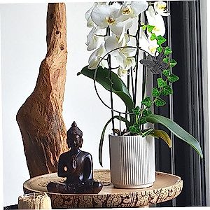 Yardwe 2pcs Plant Climbing Frame Peony Plant Floral Vines Mini Roses Climbing Vine Round Frame Plants Climbing Holder Plant Climbing Stand Plant Trellis Iron Garden Plant Stand Butterfly