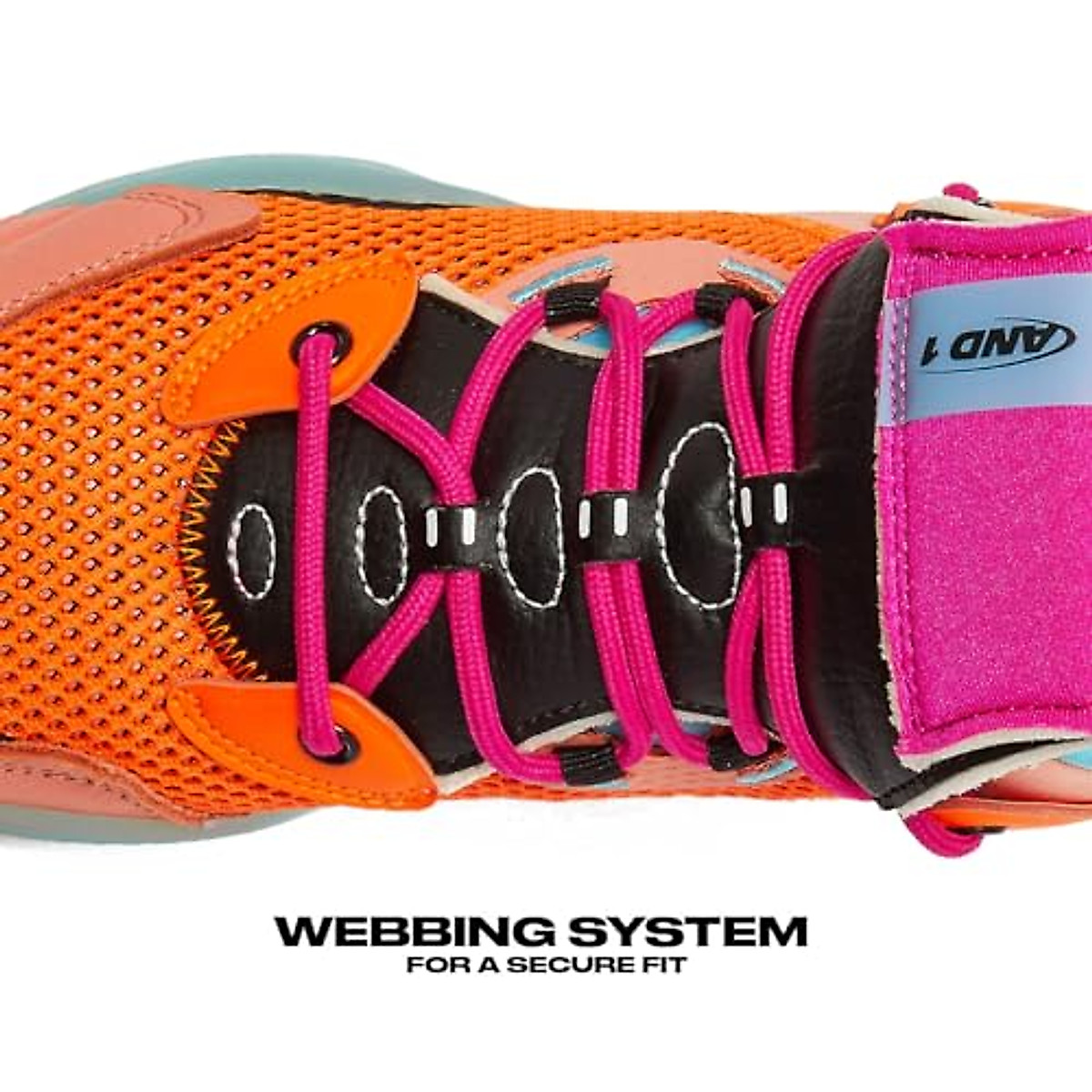 AND1 Override Girls & Boys Basketball Shoes Kids, Boys High Top Sneakers - Orange, 2 Little Kid