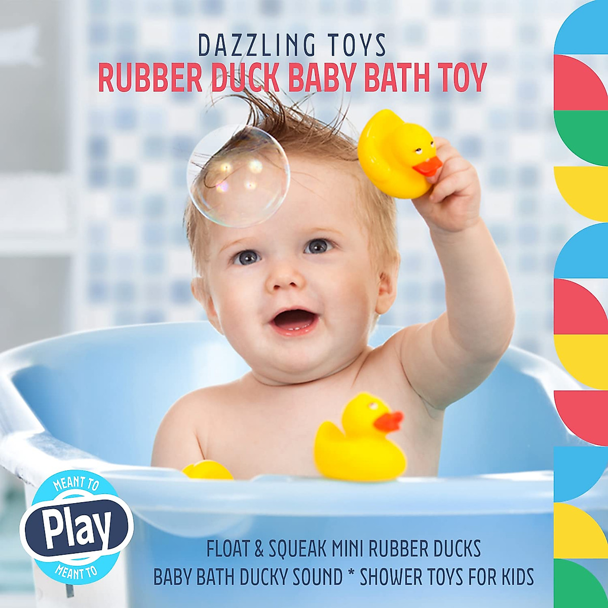 Dazzling Toys Little Rubber Ducks Yellow Mini Rubber Duckies Shower Bath Toy Bath Duck Baby Shower Toy Rubber Duck Dog Toy Baby Bath Shower Toy Miniature Ducks Pool Toys Toddler Bathtub Toy – 12Pcs