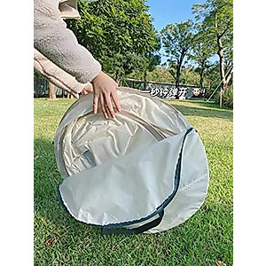 Popup Dome Play Yard Premium Outdoor and Indoor Baby Playpen Portable Lightweight Canopy and Travel Camping Bag (Off-White)
