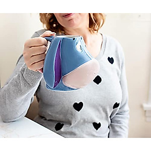 Silver Buffalo Disney Winnie the Pooh Eeyore Face Ceramic 3D Sculpted Mug, 20 Ounces