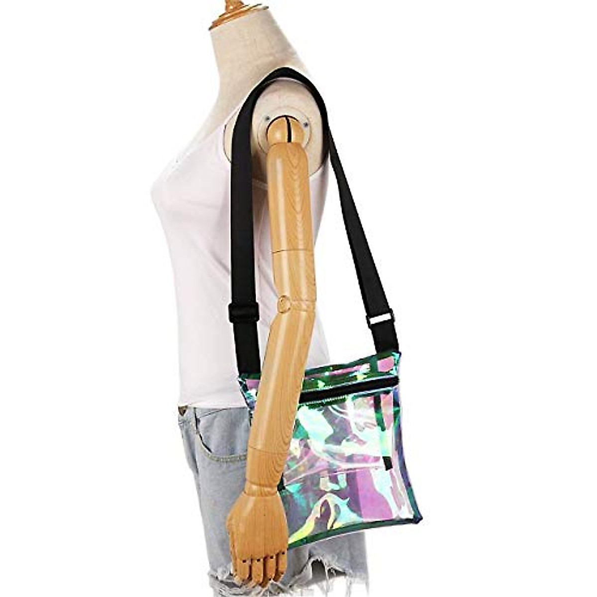 HULISEN Clear Crossbody Purse Bag, Stadium Approved, with Extra Inside Pocket