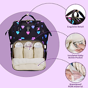 TRENDPLAY Diaper Backpack Baby Nappy Bag - Travel&Outdoor Organizer Water-Resistant Multi-Function Maternity Bag for Mom Daddy Large