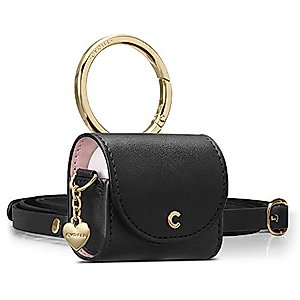 CYRILL Airpods 3 Case Cover Mini Bag Classic Leather Cute for Women Designed for Airpods 3 Generation Case (2021) - Black