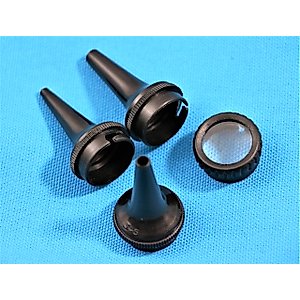 New Premium Grade Set of 3 Reusable Otoscope Specula ! 2.5MM 3.5MM& 4.5MM + 1 Free Lens