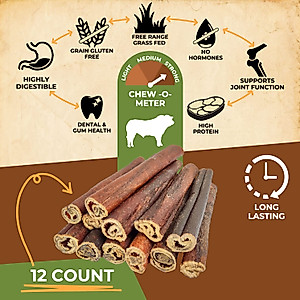 Makondo Pets Collagen Sticks 100% Natural Beef Dog Chews, 6” Premium Dog Treats for Training Puppies & Adults, Zero Filler or Preservatives, 12Pcs of Corium