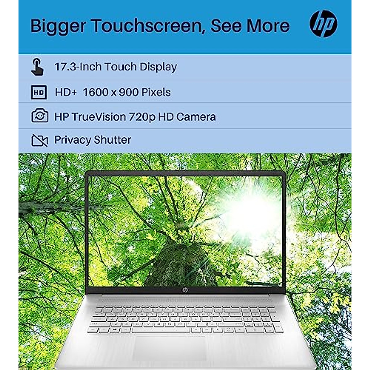 HP 2023 Newest Touchscreen Laptop, 17.3 Inch HD+ Display, AMD Ryzen 5 7530U Processor(Beats i7-1165G7), 16GB RAM, 1TB SSD, Wi-Fi 6, HDMI, Full-Size KB, Webcam, Windows 11 Home, Bundle with JAWFOAL