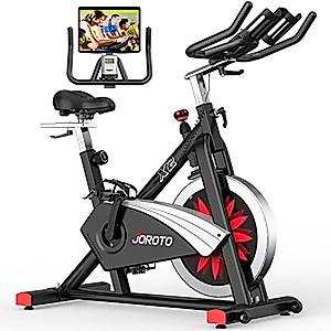 JOROTO Belt Drive Indoor Cycling Bike with Magnetic Resistance Exercise Bikes Stationary ( 300 Lbs Weight Capacity ) (Updated)