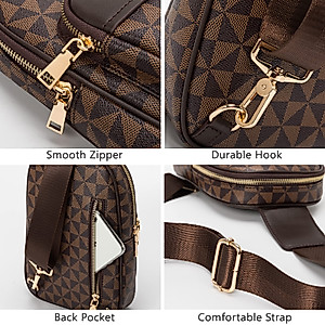 Nerdwax Sling Crossbody Backpack Shoulder Bag for Men Women Leather Chest Purse Trendy Fanny Pack