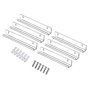 FEMELI Vinyl Record Shelf Wall Mount - 6 Pack 12-inch Clear Acrylic Album Record Holder Display Rack - Art for the Records Collector