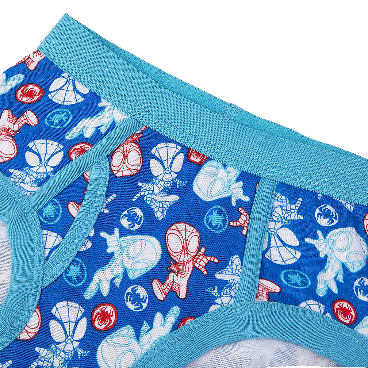 Marvel Boys Toddler Spiderman and Superhero Friends 100% Combed Cotton Underwear Multipacks With Iron Man, Hulk & More, 7-Pack Spiderman ONLY Brief, 2-3T