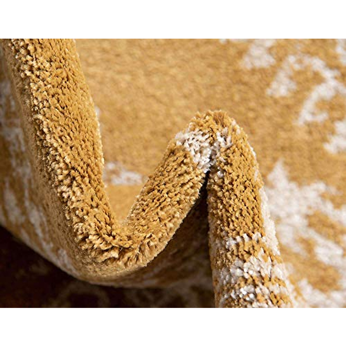 Unique Loom Utopia Collection Area Rug - Larissa (9'x 12' 2" Rectangle, Gold/ Ivory)