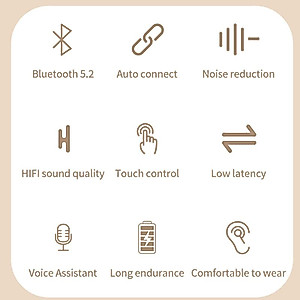 Loluka Bluetooth Headphone Rotate Twist Open True Wireless with Charging Case Earbud Bluetooth Earbuds Stereo Bass Pink Earbuds 5.2 Bluetooth for Music