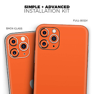 Design Skinz Solid Burnt Orange Protective Vinyl Decal Wrap Skin Cover Compatible with The Apple iPhone 11 Pro Max (Screen Trim & Back Glass Skin)