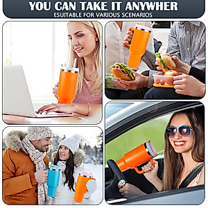 BELYQLY 40oz - Stainless Steel Vacuum Insulated Tumbler with Lid and Straw for Water, Smoothie and More, Iced Tea or Coffee (Tiger Lily)