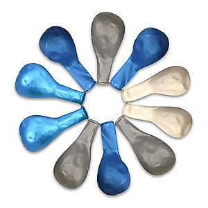 YINCHI 100 PCS 12 Inches Large Big Round Shiny Pearlescent Pearlized Rainbow Assorted Color Biodegradable Latex Balloons Bulk Helium Gas or Air Inflated for Kids Birthday Party Deco Supplies Favors