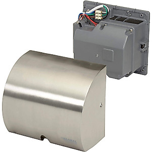 Global Industrial High Velocity Automatic Wall Hand Dryer, Stainless Steel, 120V