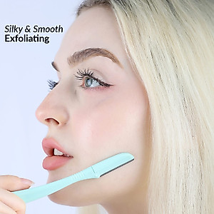 UNILOGICX Sweden Blade Eyebrow Razor, Silk Dermaplaning Tool, Hair Trimmer, Premium Facial Razor, Facial Shaver, exfoliating Tool for Women Body, Premium Blade Razor, 8 pcs