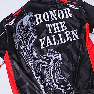 Shenshan Cycling Jersey Men USA Bike MTB Bicycle Wear Cycling Clothing Black Red XXL