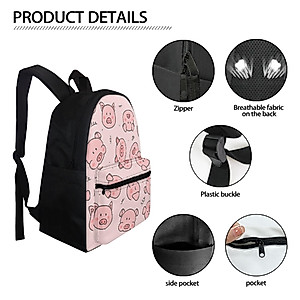 BIGCARJOB Children Backpacks Lovely Pig Print Casual Travel Waterproof School Book Bags Pink for Kids Girls
