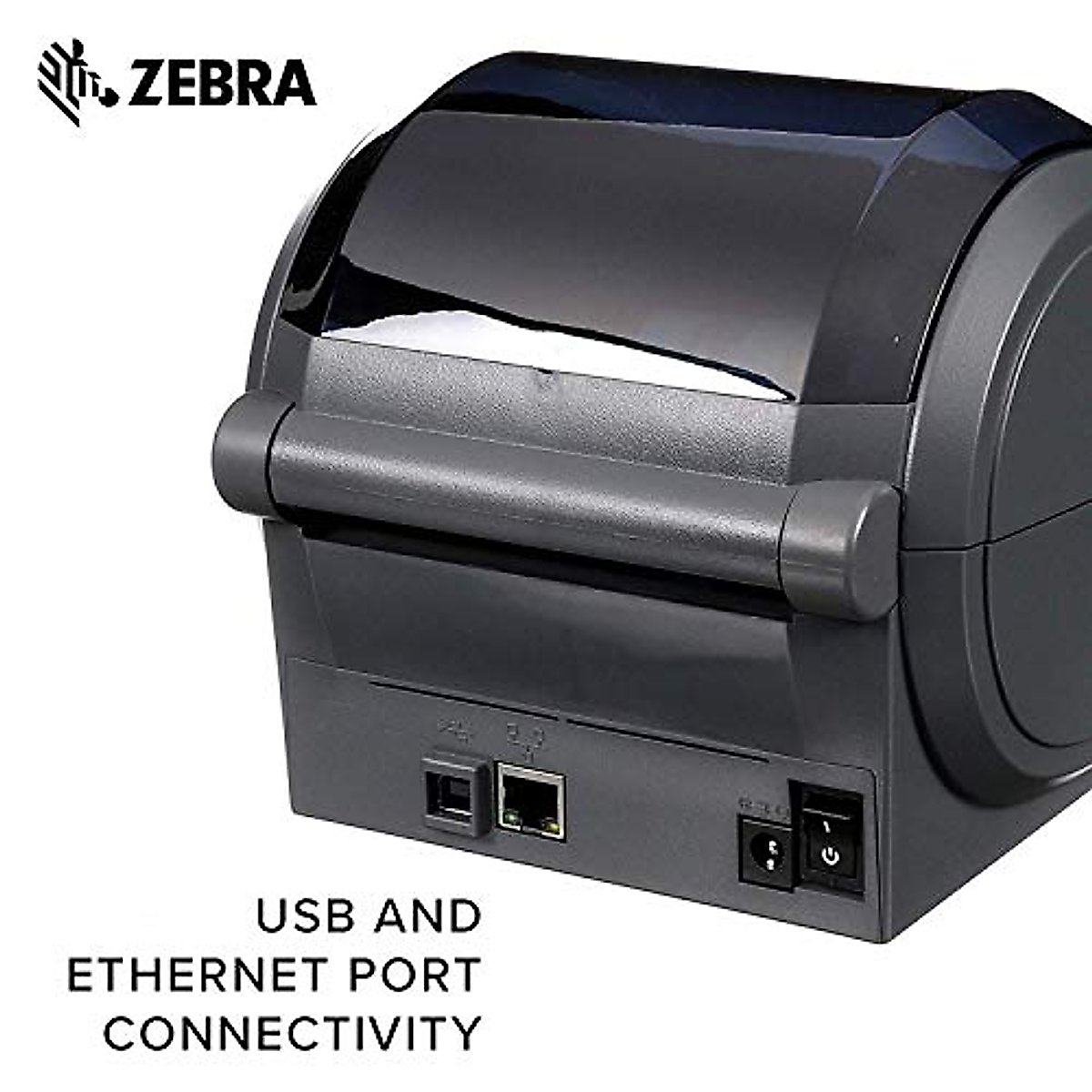 Zebra GX420t Monochrome Desktop Direct Thermal/Thermal Transfer Label Printer with Fast Ethernet Technology, 6 in/s Print Speed, 203 dpi Print Resolution, 4.09" Print Width, 100-240V AC (Renewed)