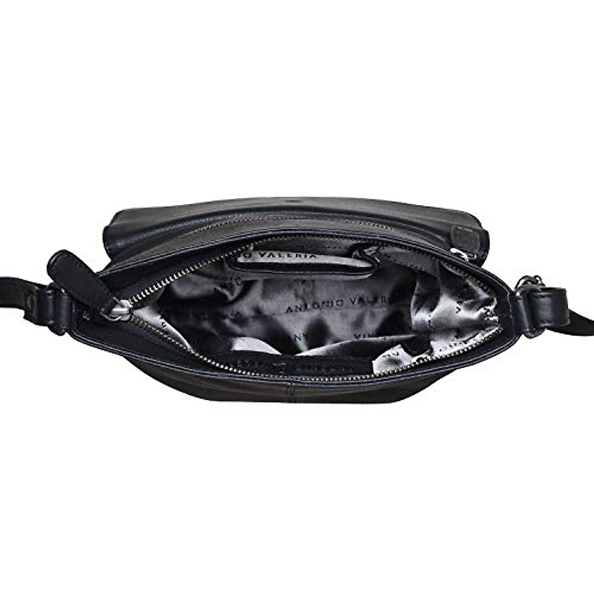 ANTONIO VALERIA Piper Grainy Napa Black Premium Leather Crossbody Bag