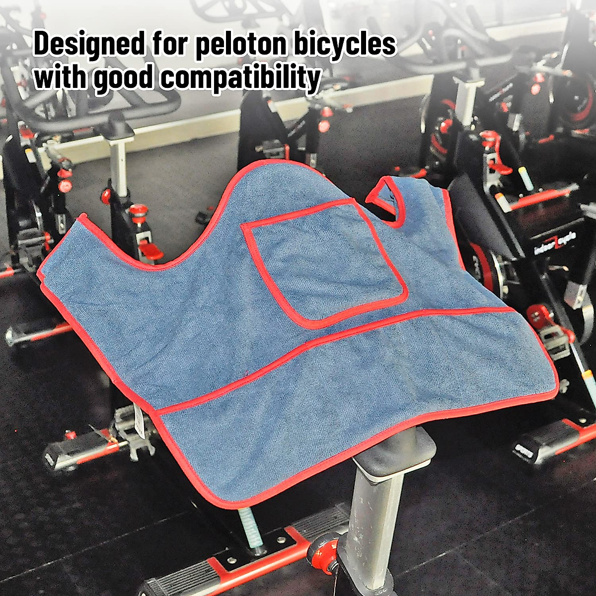 Gofeel Peloton Handlebar Towel, Super-absorbent Anti-Slippery Spin Towel, Quick-drying to Keep Your Handlebar and Face Always Dry for Peloton Spin Bike (Navy)