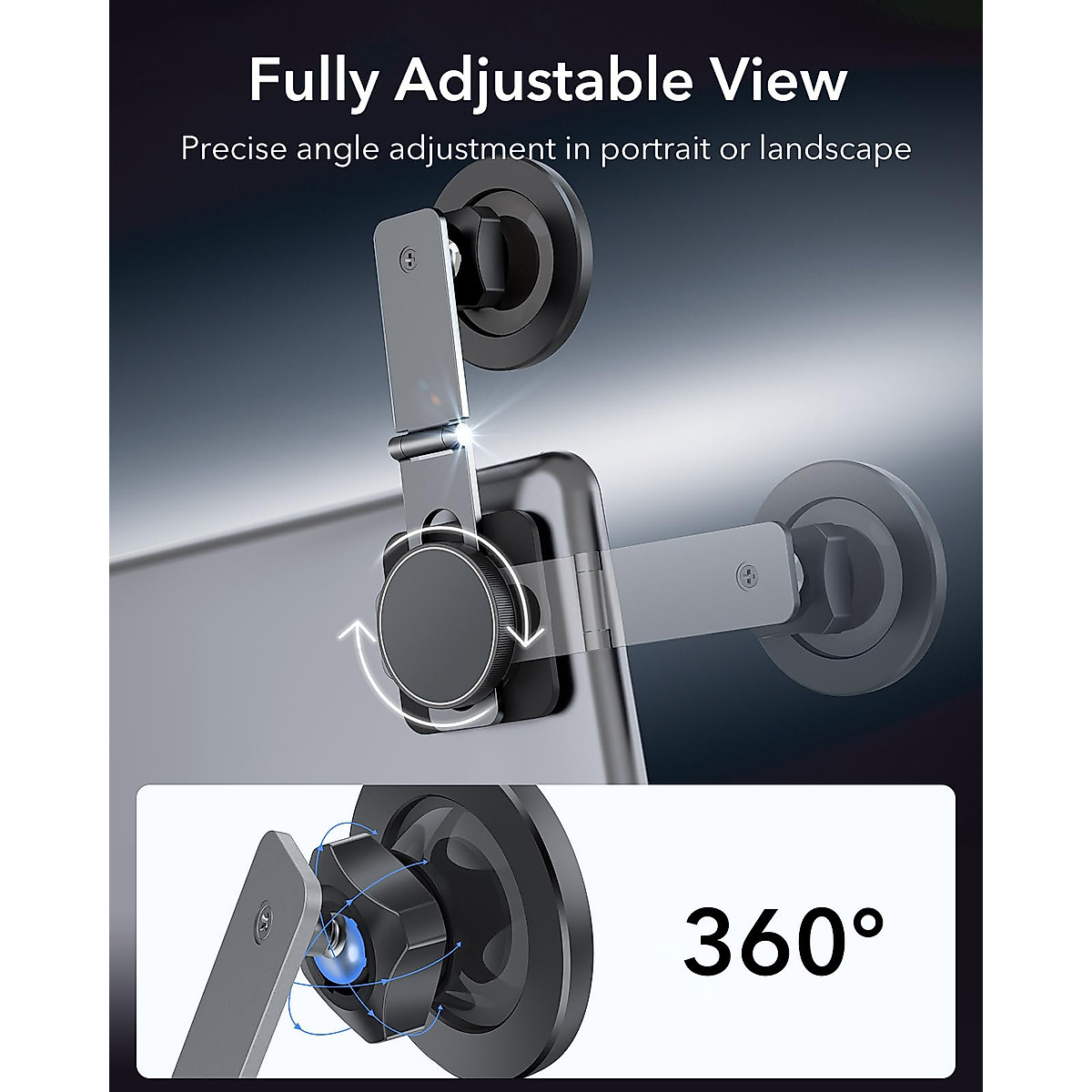 ESR for MagSafe Car Mount, Foldable Dashboard/Tesla Magnetic Car Mount,Tesla Touchscreen Car Phone Holder Mount, Magnetic Phone Holder for Car, for iPhone 15/14/13/12, Charging Not Supported, Grey