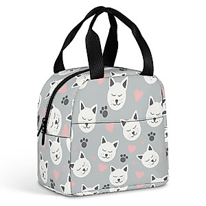 Cat Lunch Bag for Women Men, Insulated Meal Bag, Lunch Tote Bag for Work Outdoor