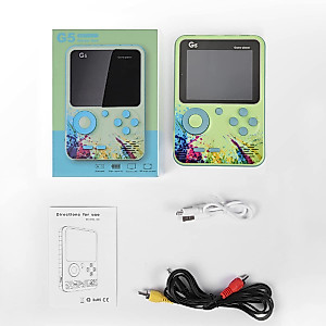 RFetomax Retro Handheld Game Console with 500 Classic FC Games,3.0-inch LCD Screen Portable Handheld Video Games for Kids and Adult, Support TV (G5-Green)