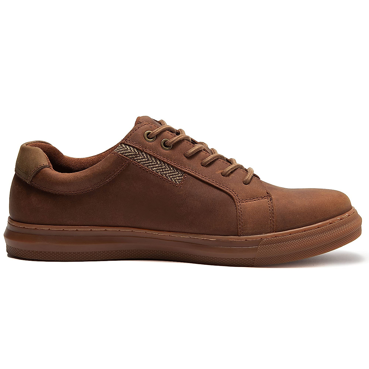 Men's Brown Suede Leather Casual Oxford Sneakers Everyday Fashion Walking Shoes for Men Size 13