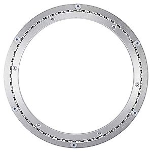 YaeMarine Heavy-Duty 12 Inch Aluminum Lazy Susan Ring/ 360° Turntable with Single-Row Ball Bearings, Bearings Swivel Plate Turntable on Dining-Table Furniture Hardware Turntable