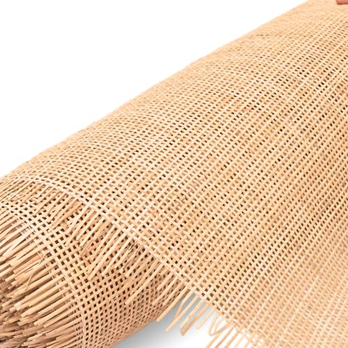 CLAYNIX 24" Width Square Cane Webbing- 24" x 20 Ft Sheet - Rattan Cane Webbing Roll -Caning Material for Chairs, Cabinet, Door -Open Weave Wicker Woven Rattan Sheets - Cane Fabric (20 FEET)