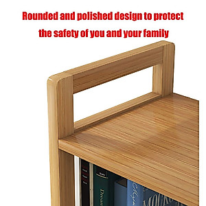 FUFU Bamboo Bathroom Shelf with 5 Tiers, 68 X 25 X 128 Cm, Free-Standing Shelving Unit, Wooden Storage Shelves, Natural Brown