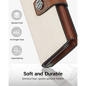 BOSTANTEN Womens Leather Wallets RFID Bundle Leather Laptop Backpack