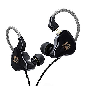 YINYOO KBEAR KS1 Wired Earphones, Deep Bass Earbuds Headphone Noise Cancelling in-Ear Ear Buds Without Microphone with Ear Hooks Cable for Laptop Phone Computer,Musician Stage,Drummer(Without mic)