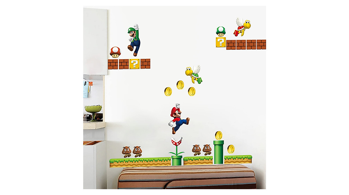 Super Mario Wall Decals - Build a Scene for Kids Room Decor
