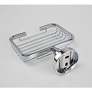 qinisi Brass Bathroom Accessories Soap Basket Lavatory Soap Dish Holder Wall Mounted Chrome