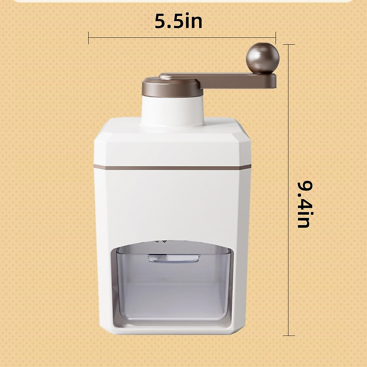 BOTTICASA Shaved Ice Machine Snow Cone Machine Portable Ice Crusher Manual Shaved Ice Machine For Home With Free Ice Cube Trays - BPA Free