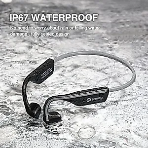 Sanag Open-Ear Bluetooth Air Conduction Sport Earphones, Built-in Mic, Waterproof Wireless Stereo Headphone for Running Workouts Commercial Travel