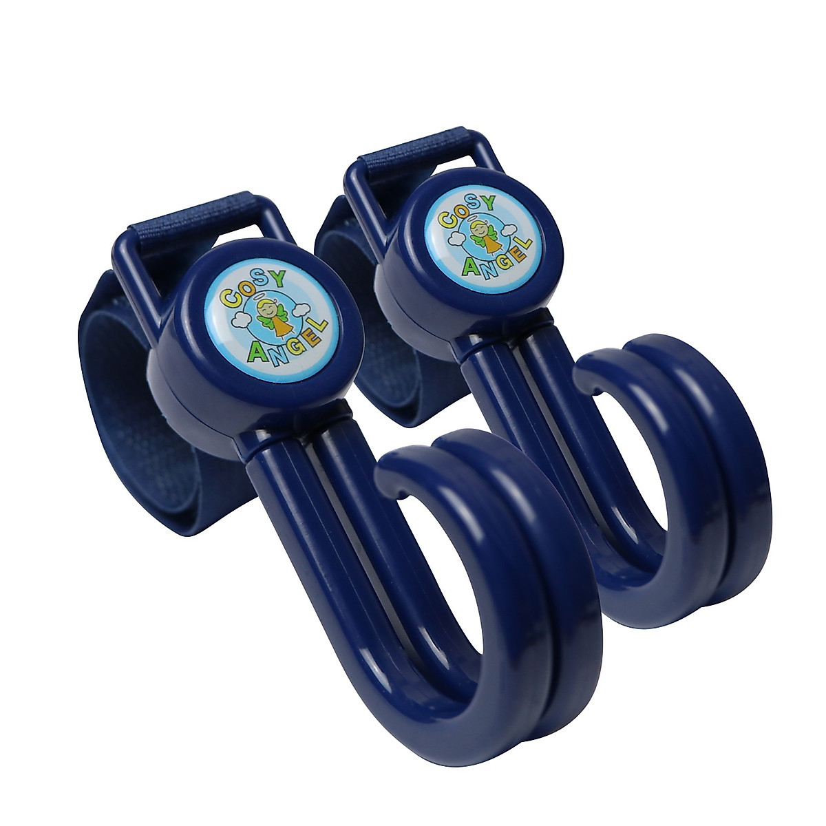 Clearance Stroller Hook Organizer - 2 Pack with 2 Double Multi Purpose Buggy Hooks (Blue) - Universal Fit for All Strollers - Pram, Pushchair, Stroller Accessory-Hanger for Baby Diaper Bags, Groceries