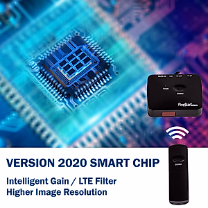 Five Star Outdoor Digital Amplified HDTV Antenna - up to 200 Mile Long Range, Directional 360 Degree Rotation by Remote Control, HD 4K 1080P FM Radio,Support 5 TVs Plus Installation Kit